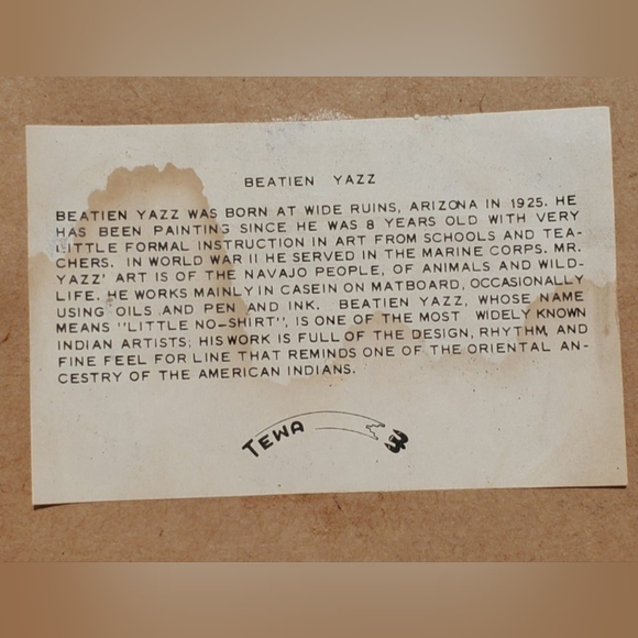 Navajo | Art | Vintage Navajo Artist Beatien Yazz Navajo Dancer In ...